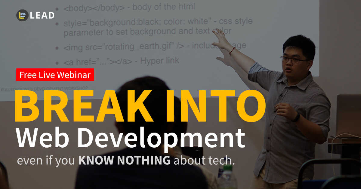 Live Webinar: Break into Web Development